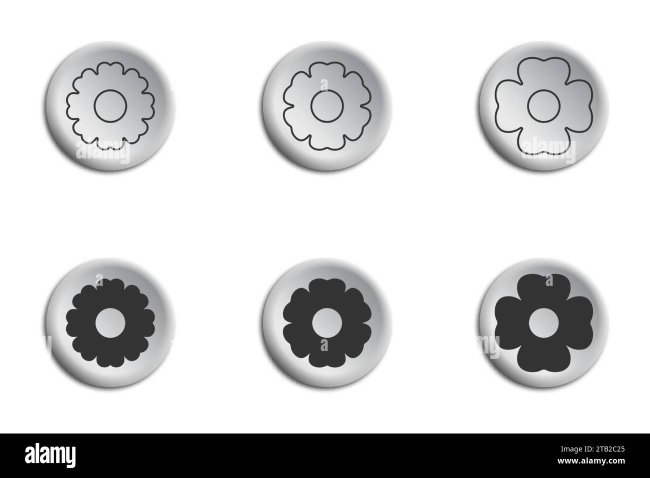 Flower Icon. Simple design. Vector illustration Stock Vector Image ...