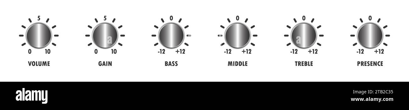 Control knobs. Adjusting regulator icons. Flat vector illustration Stock Vector Image & Art - Alamy