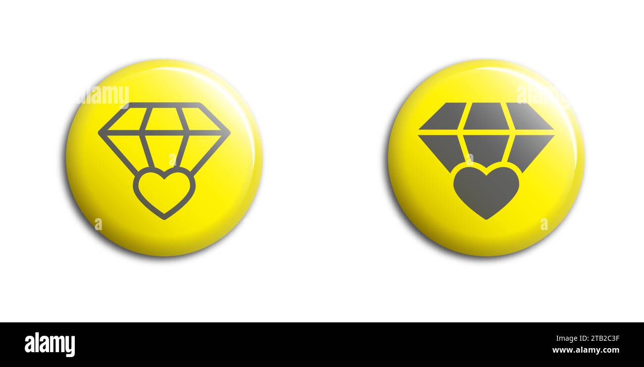 Diamond and heart sign icon. Vector illustration Stock Vector Image ...