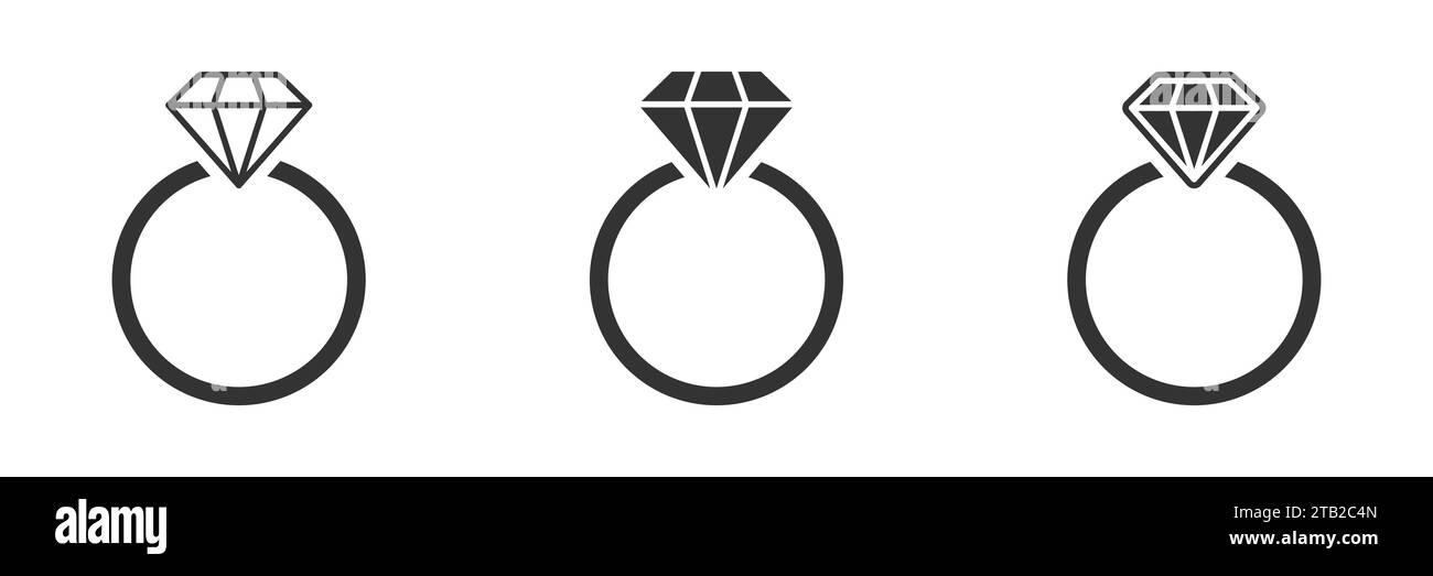 Diamond engagement ring icon. Ring diamond icon. Vector illustration ...