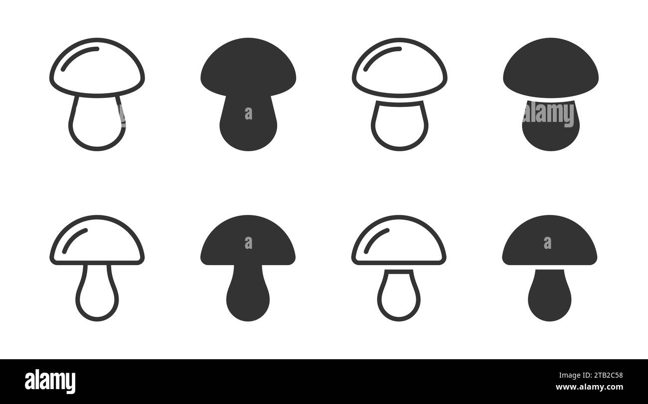 Mushroom Icons. Champignon icon. Vector illustration Stock Vector Image ...