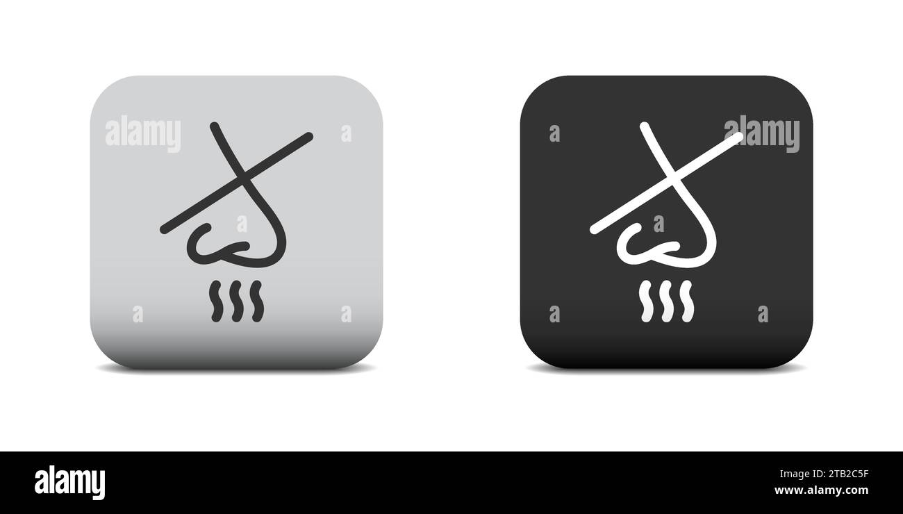 Odorless icon. No smell sign. Forbidden sign with a nose. Vector ...