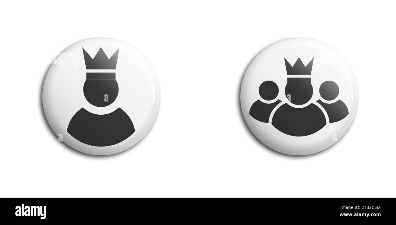 VIP Customer icon. King user icon. Admin symbol. Flat vector ...