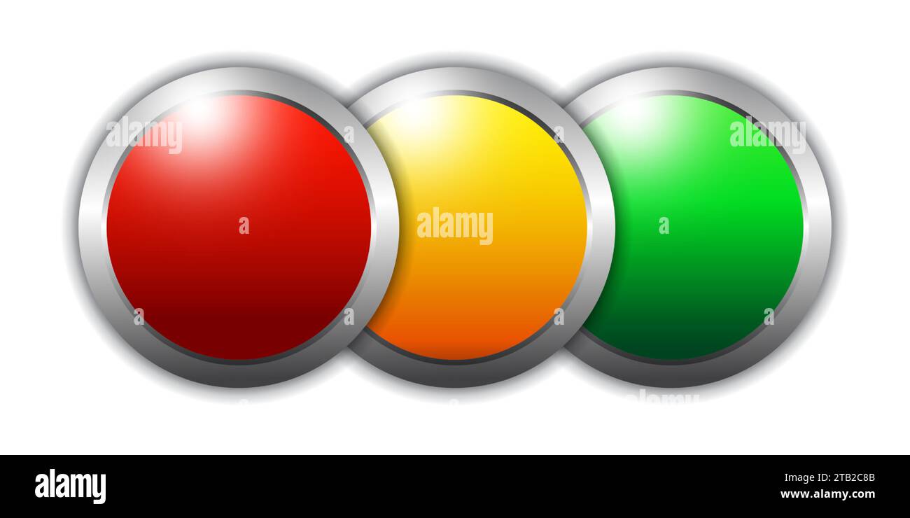 Traffic light buttons. Flat vector illustration Stock Vector Image ...
