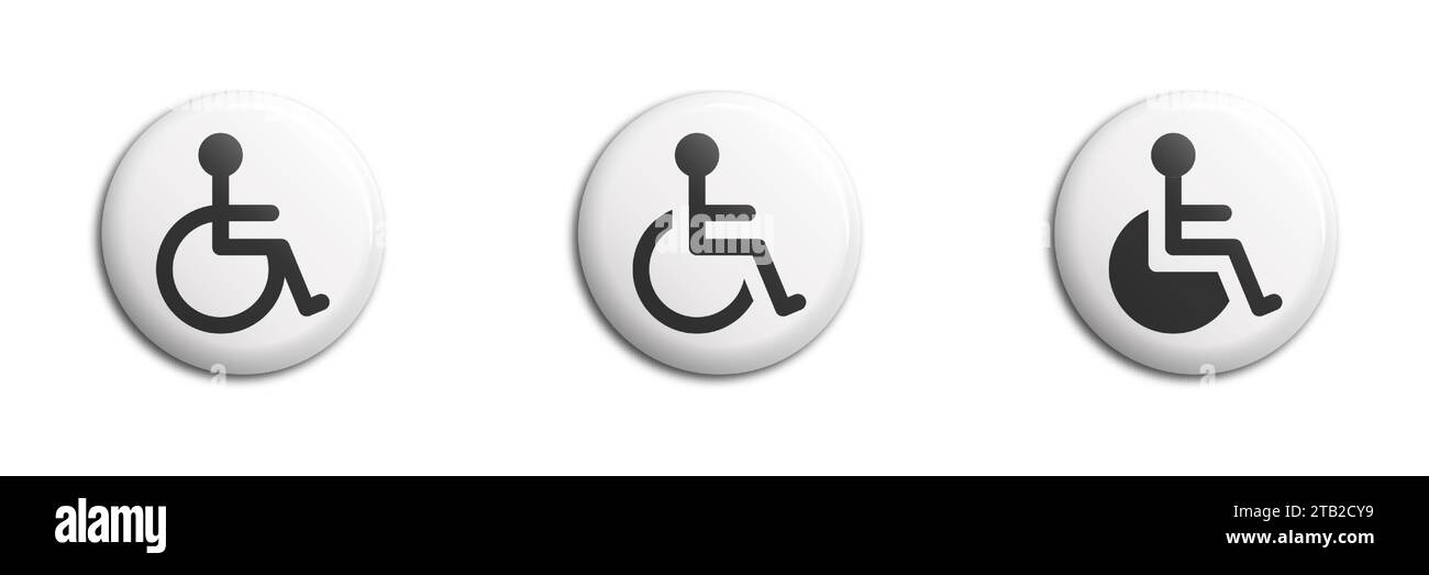Wheelchair handicap icon. Disabled handicap icon. Handicapped patient ...