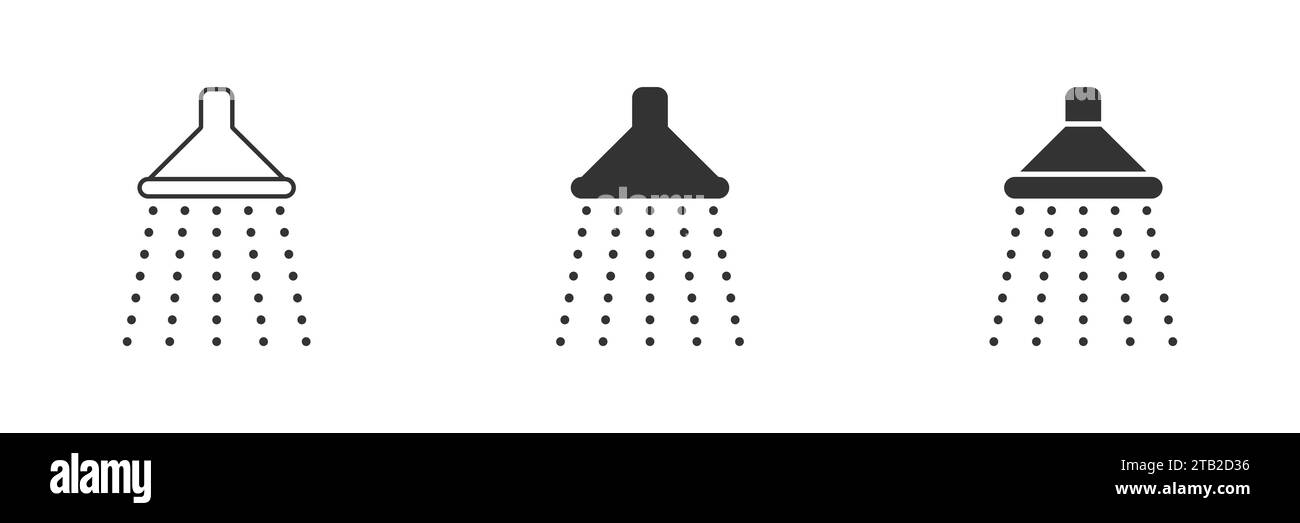 Shower icons. sprinkler spray icons. Vector illustration Stock Vector ...