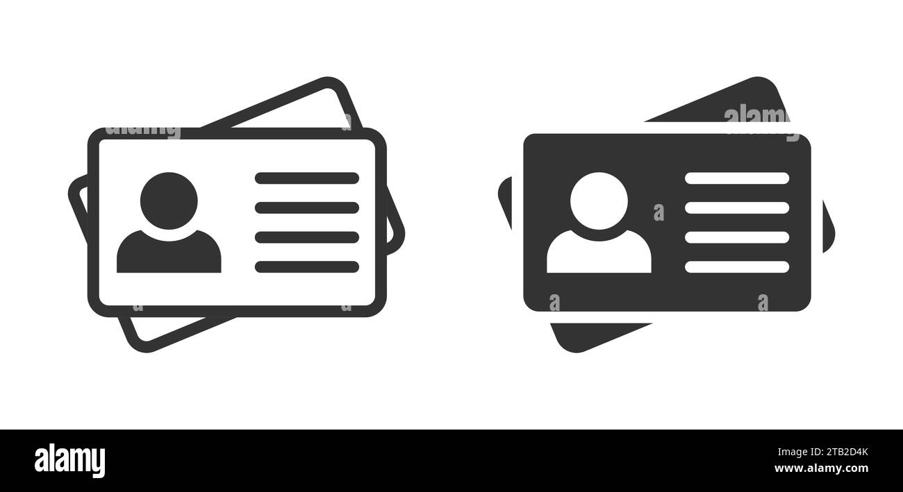 Id card icon. Driver's license identification icon. Vector illustration ...