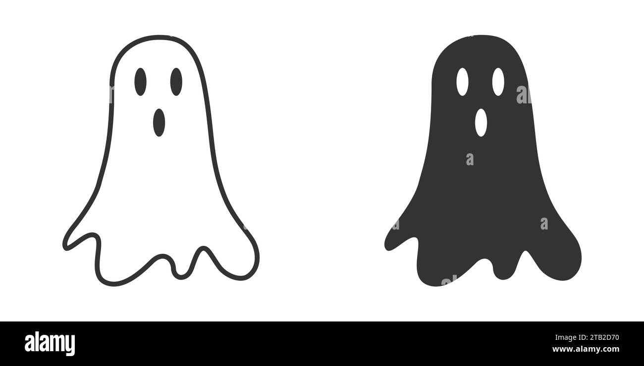 Ghost icon isolated on a white background. Vector illustration Stock ...