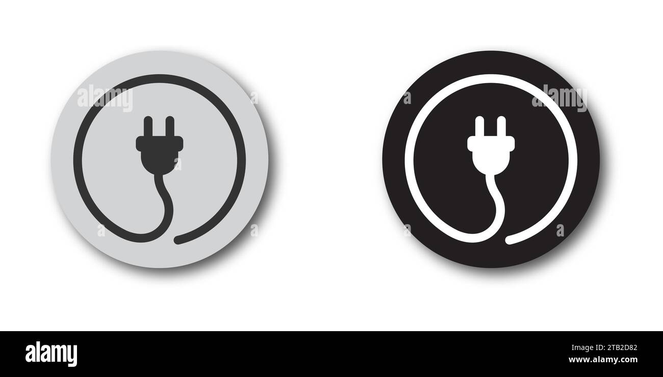 Electric plug icon. Flat vector illustration Stock Vector Image & Art ...