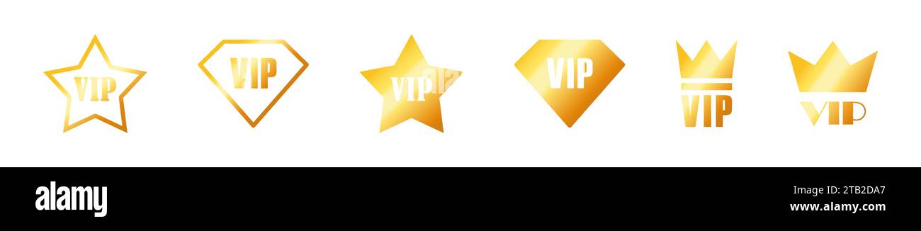 VIP label or tag golden design badge. Vector illustration Stock Vector ...