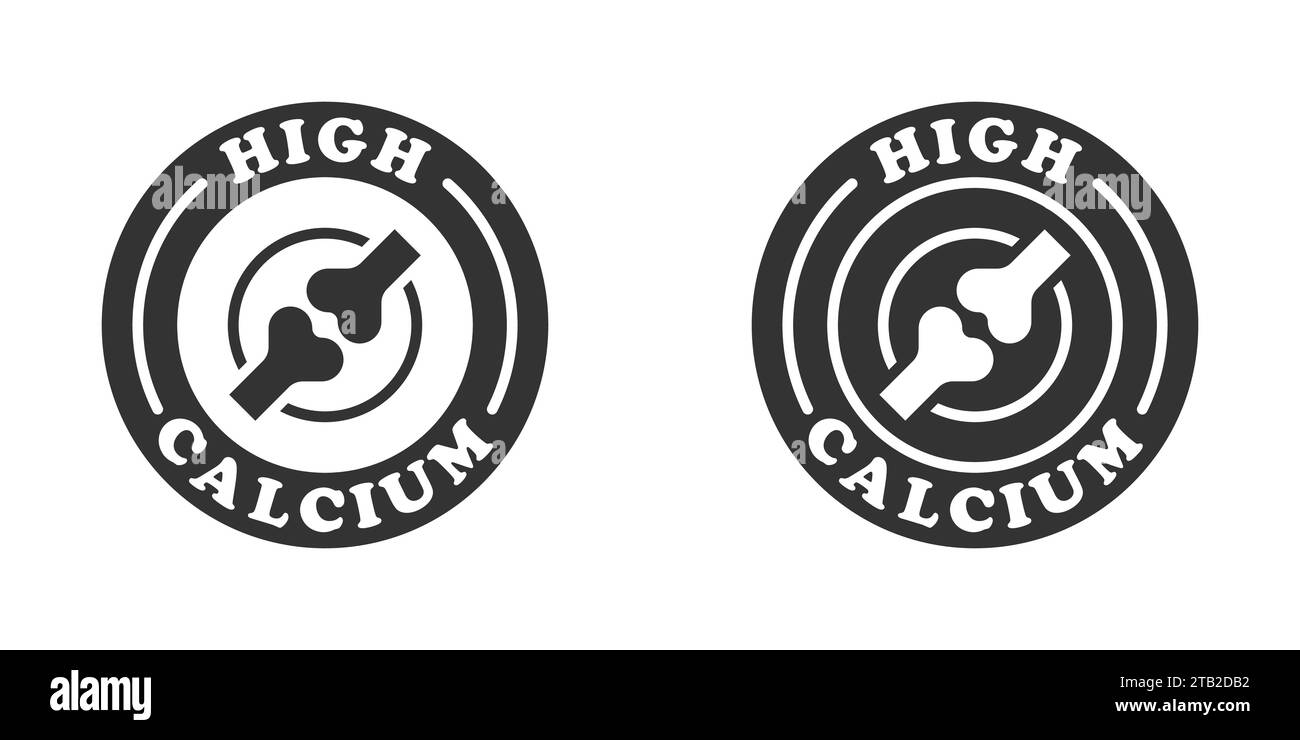 High calcium icon design Black and White Stock Photos & Images - Alamy