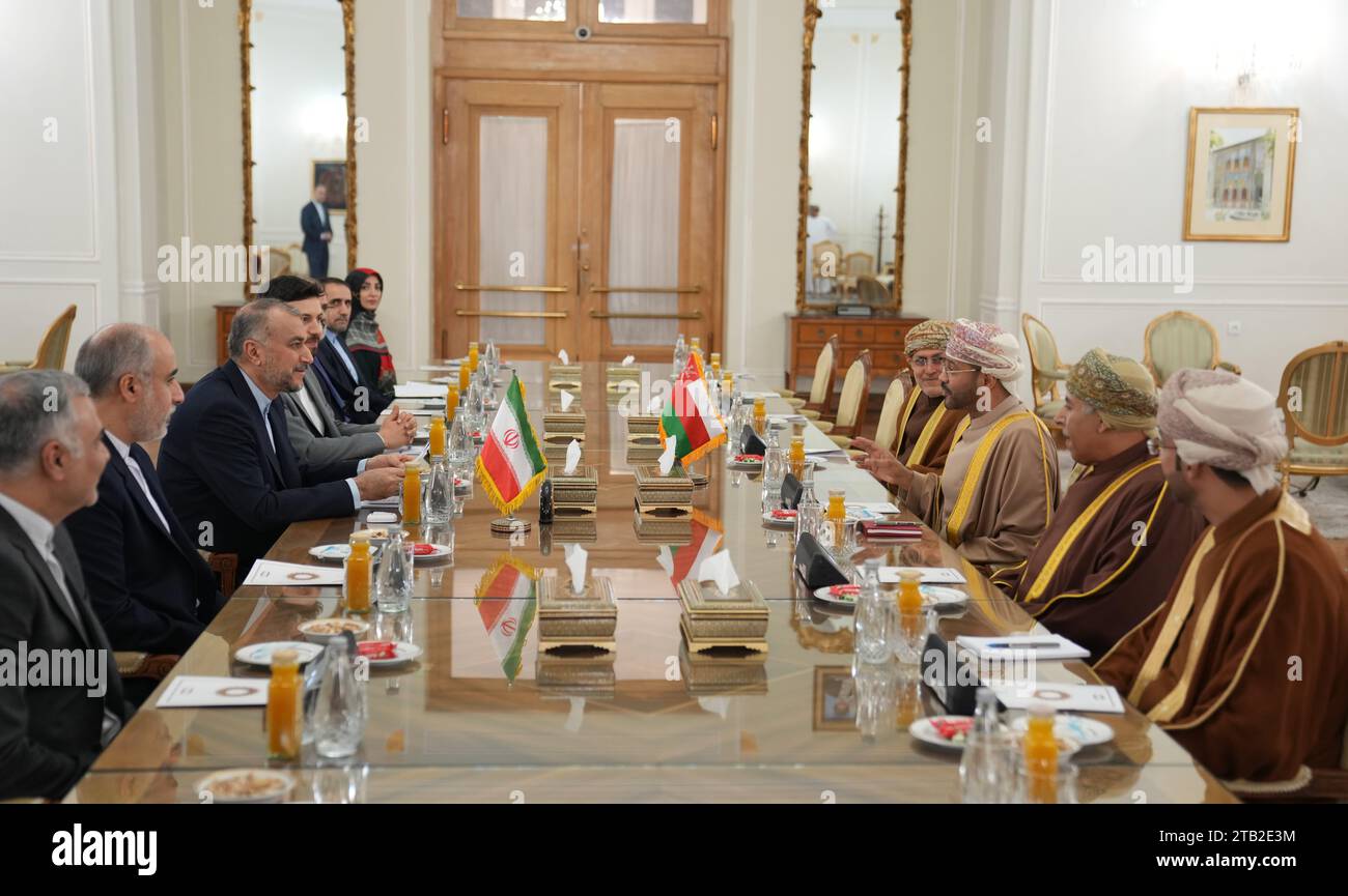 Tehran, Iran. 3rd Dec, 2023. Iranian Foreign Minister HOSSEIN AMIR ...