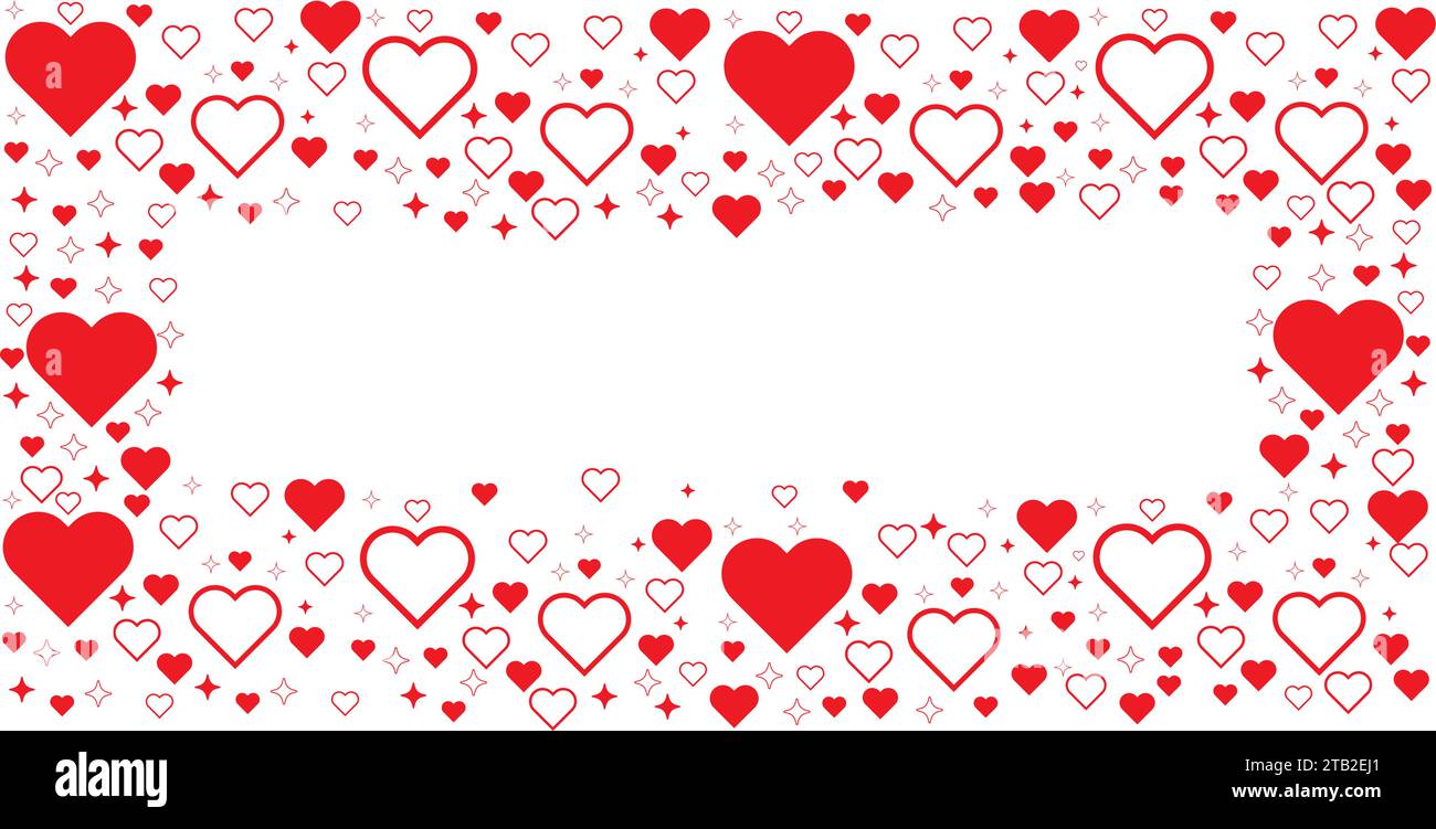 Valentines Day Background banner border isolated vector illustration ...