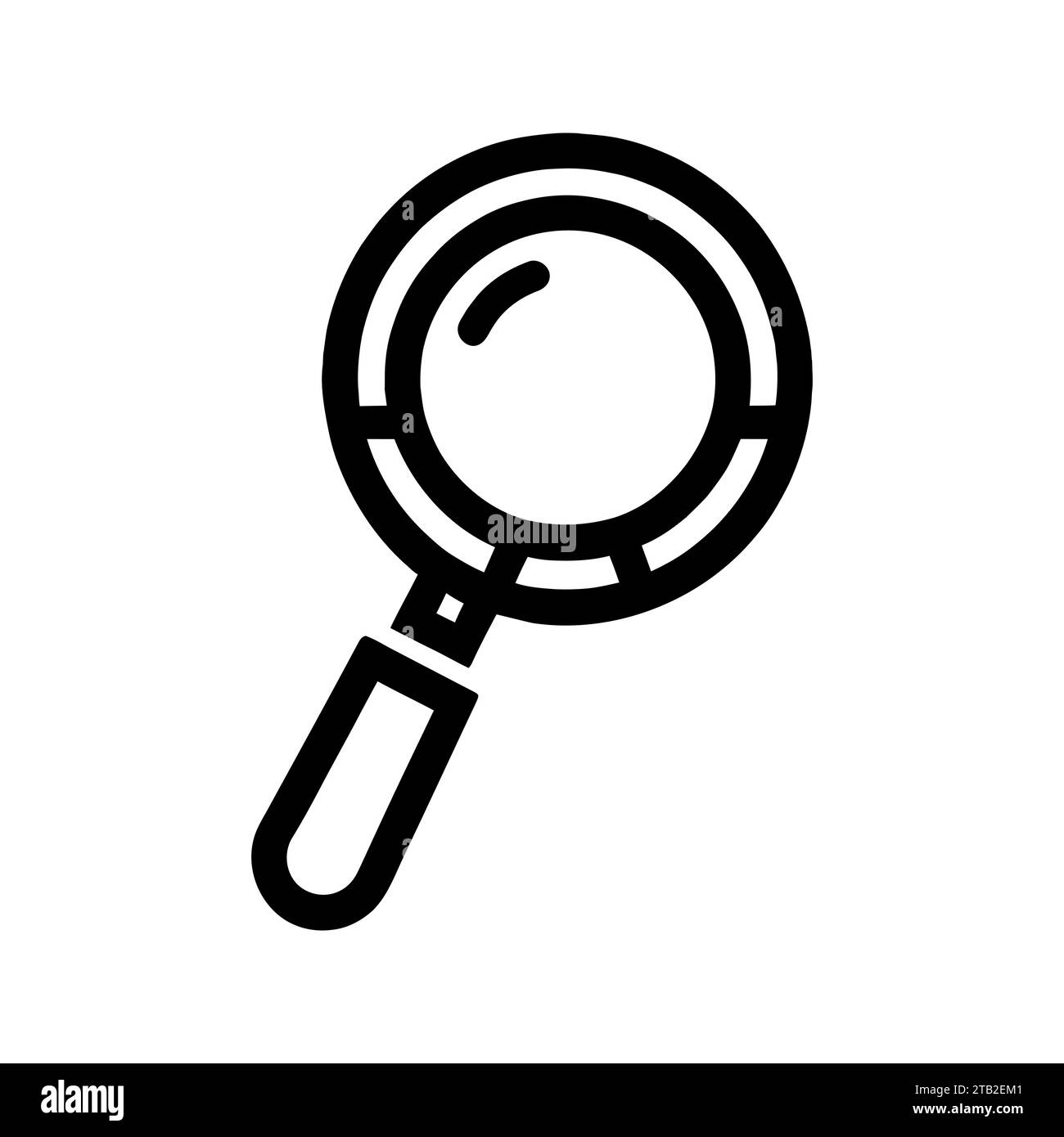 Magnifier lens icon in flat linear style isolated. Vector illustration ...