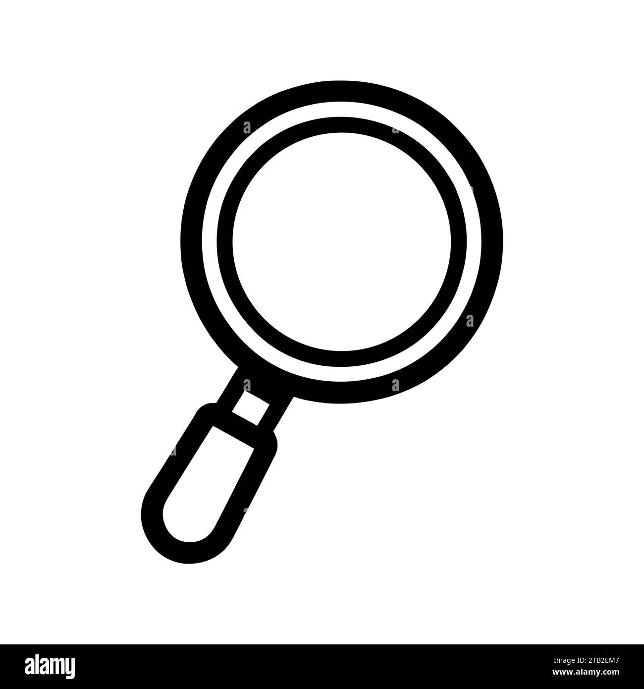 Magnifier lens icon in flat linear style isolated. Vector illustration ...