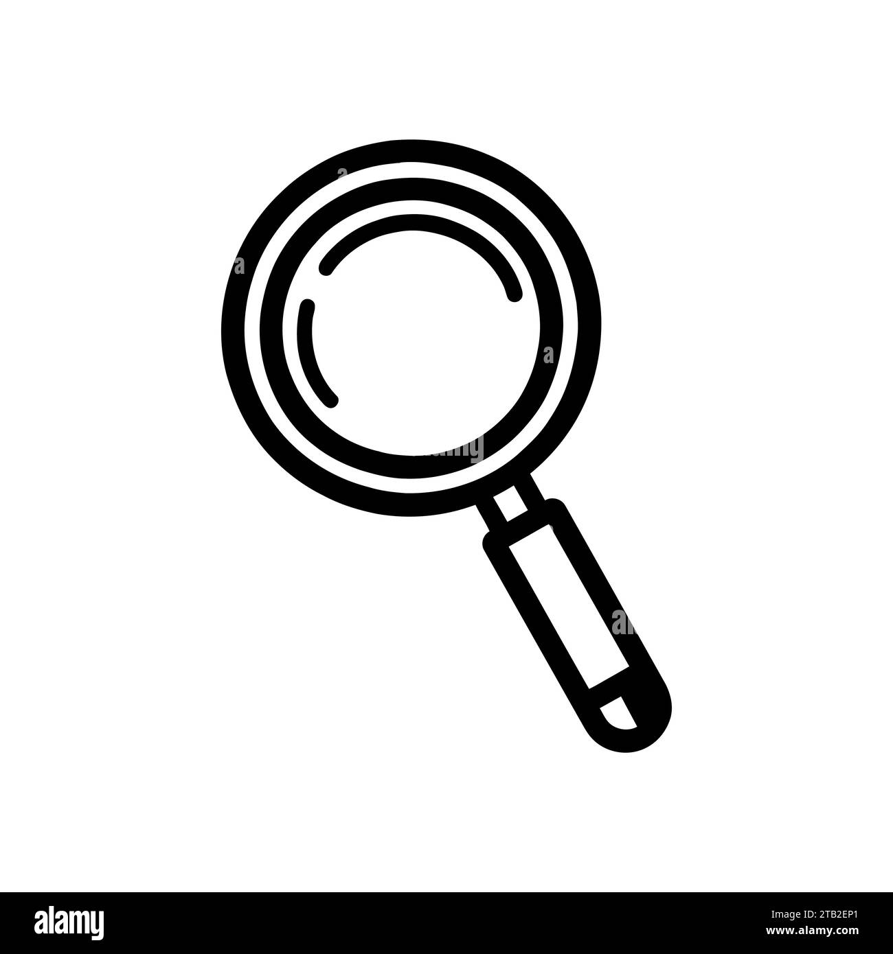 Magnifier lens icon in flat linear style isolated. Vector illustration ...