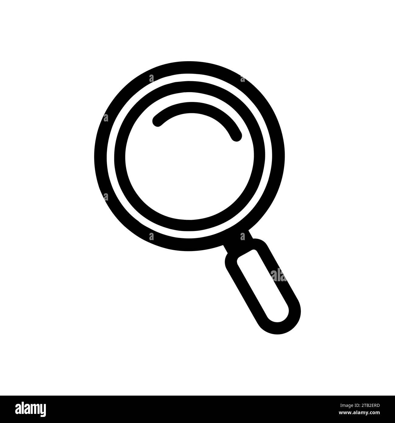 Magnifier lens icon in flat linear style isolated. Vector illustration ...