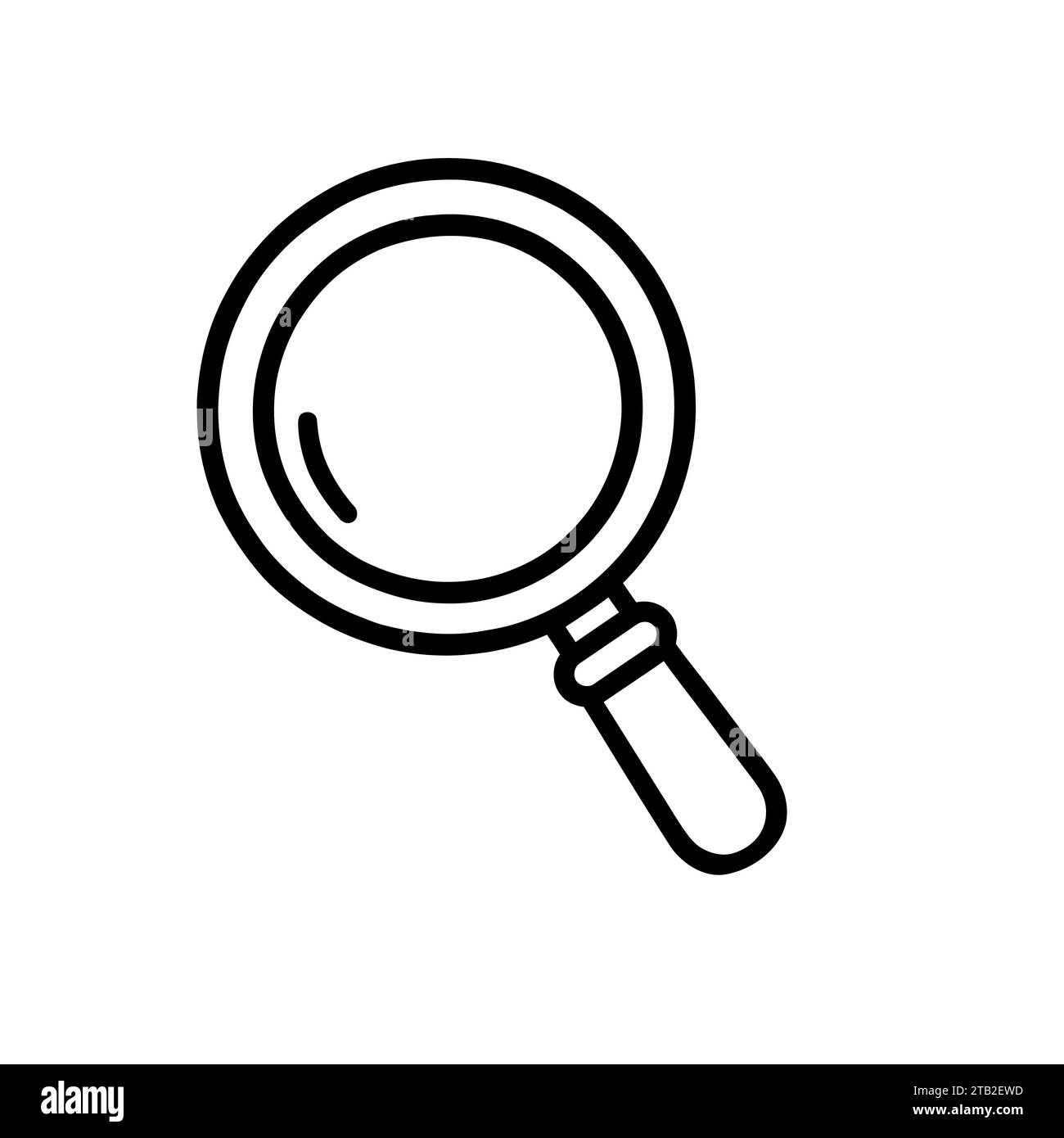 Magnifier lens icon in flat linear style isolated. Vector illustration ...