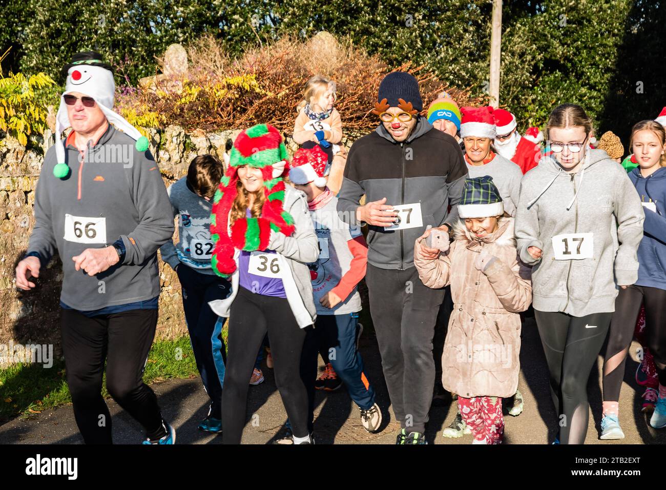 The Otterton Reindeer Fun Run Stock Photo - Alamy