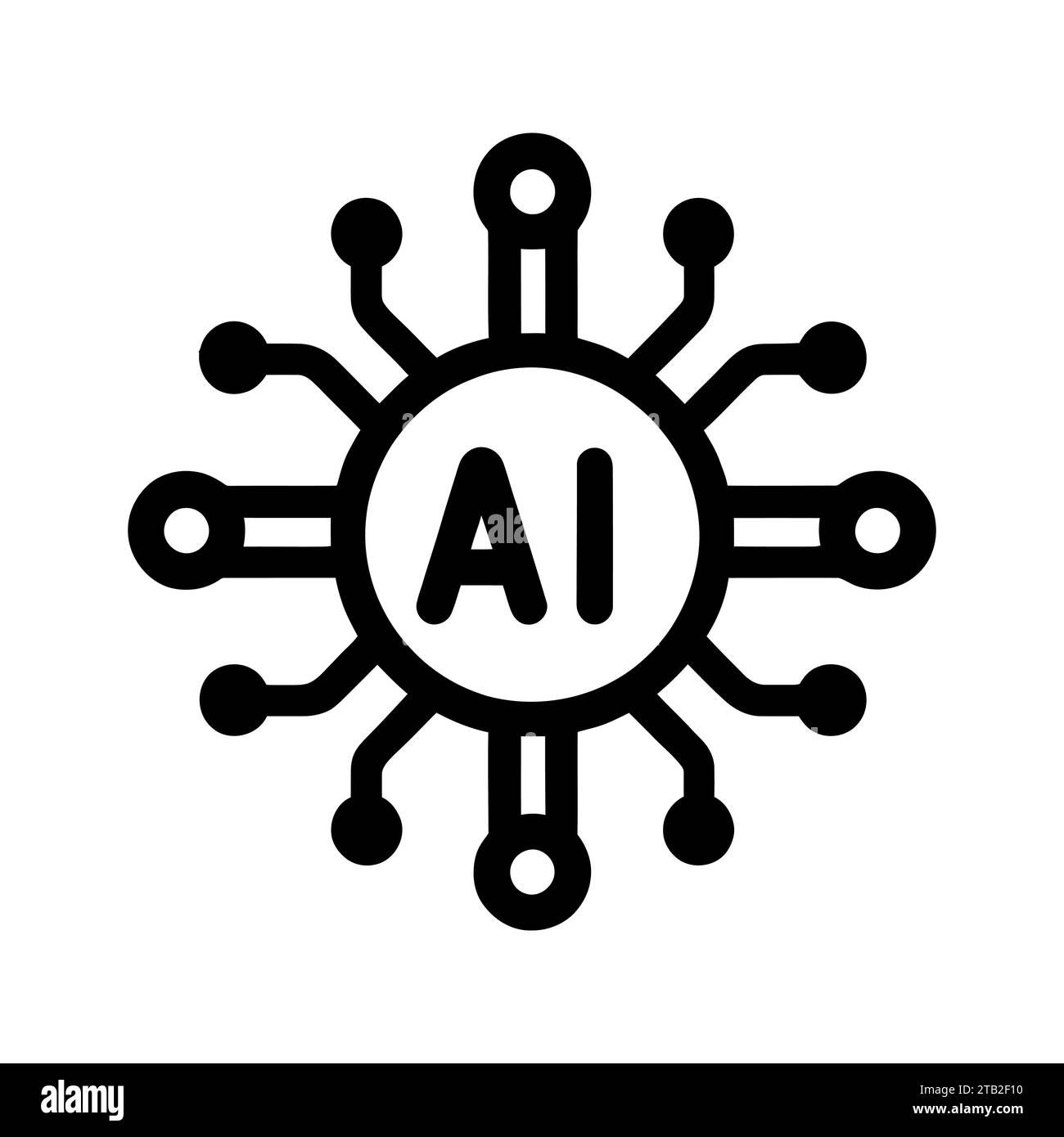 Artificial Intelligence Ai Symbol Icon Isolated Vector Illustration Stock Vector Image And Art