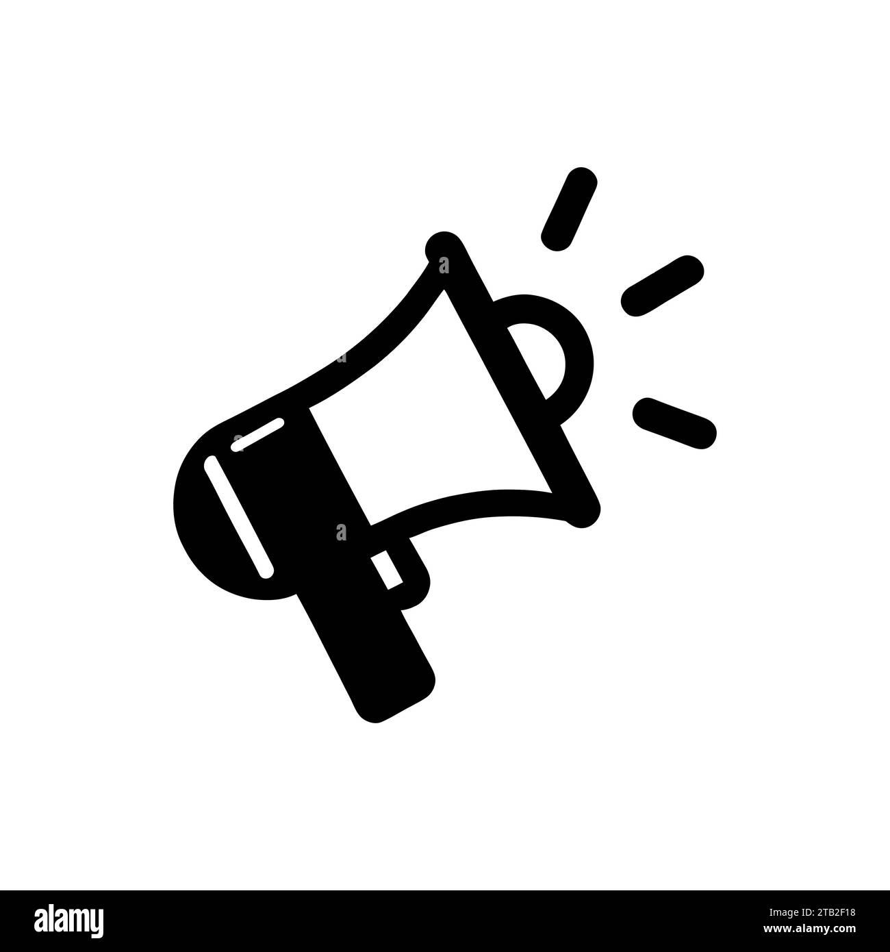 bullhorn flat icon linear isolated. Vector illustration Stock Vector ...