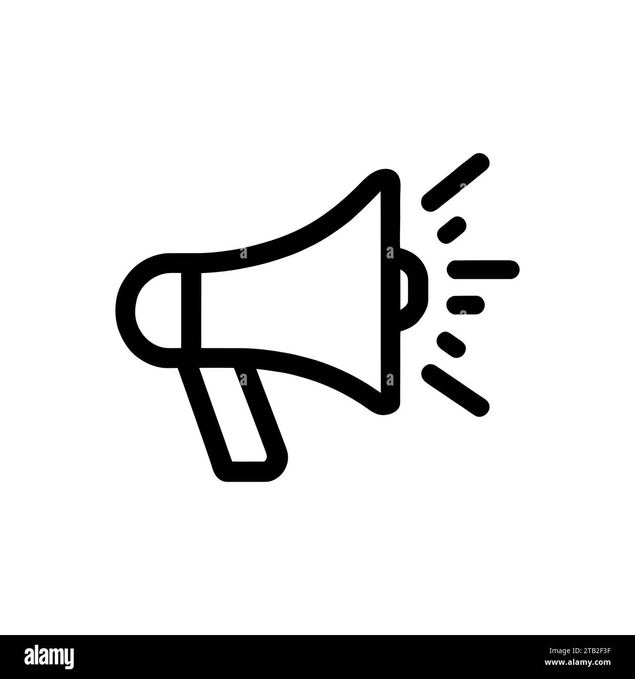 bullhorn flat icon linear isolated. Vector illustration Stock Vector ...