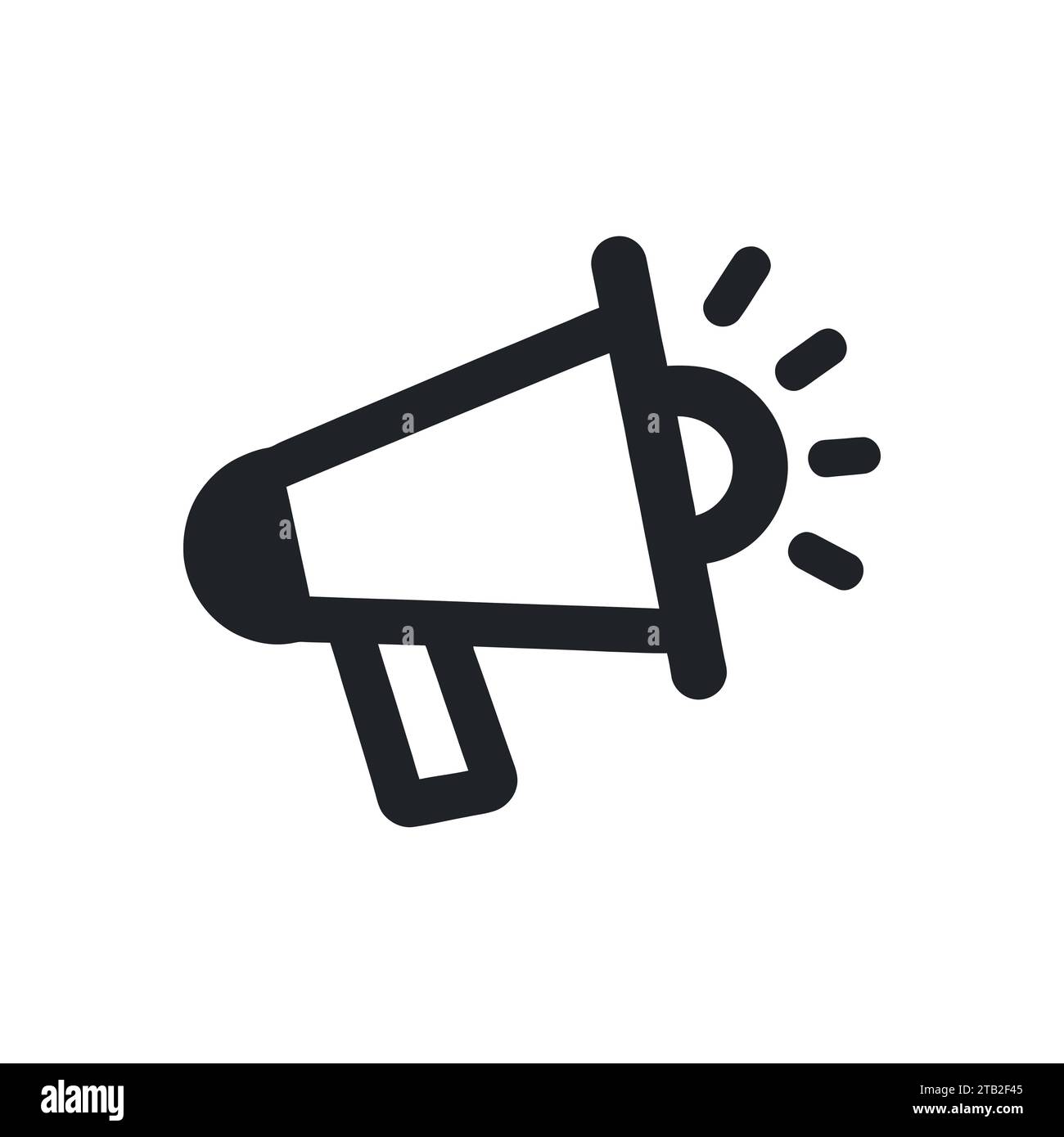 bullhorn flat icon linear isolated. Vector illustration Stock Vector ...