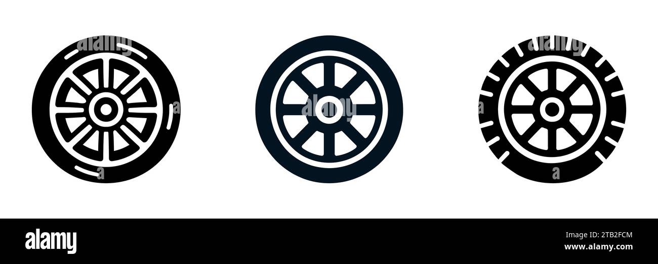 Set car tire icon, flat icon isolated. Vector illustration Stock Vector ...