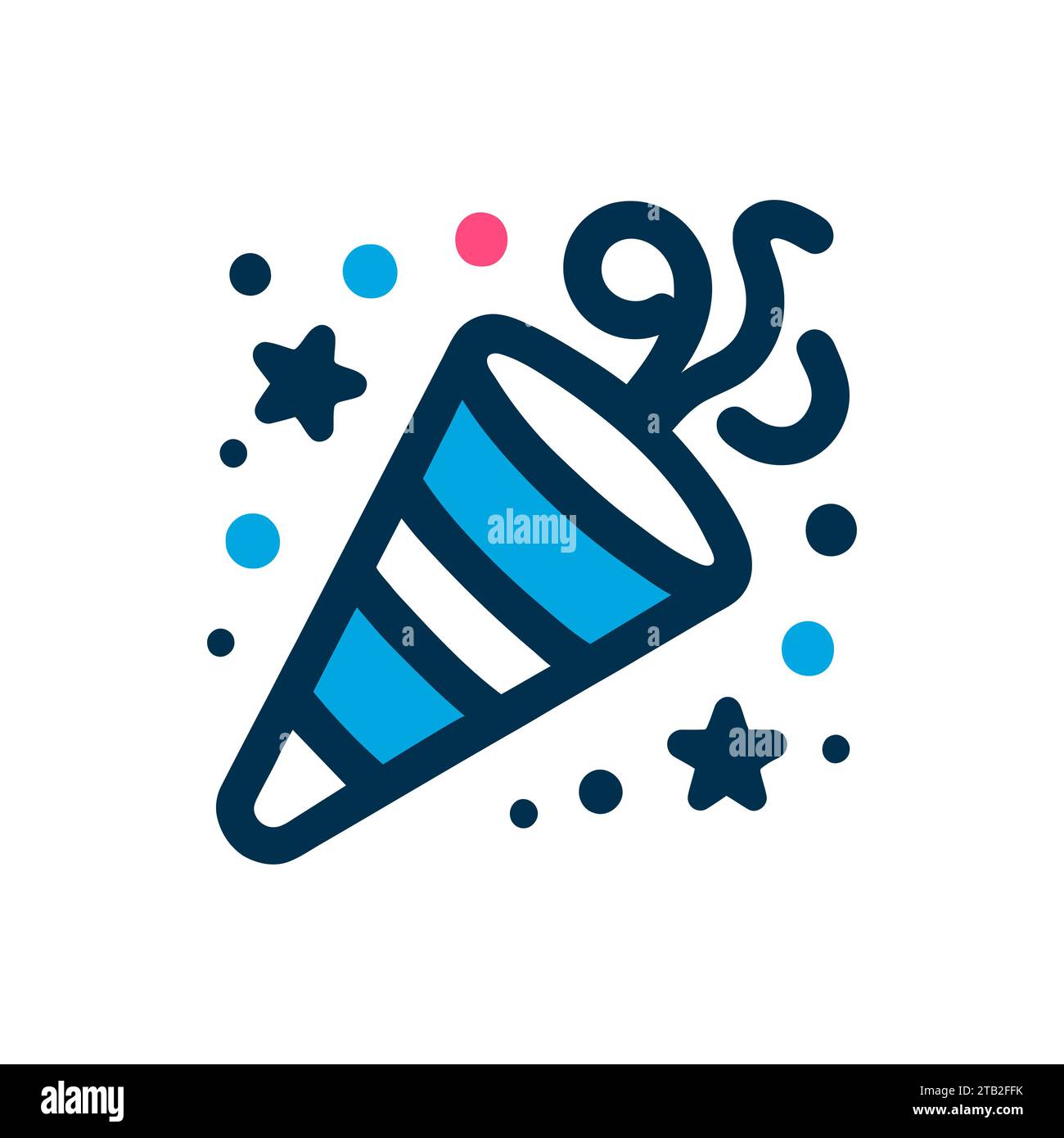 simple linear Confetti Popper line icon isolated. Vector illustration ...