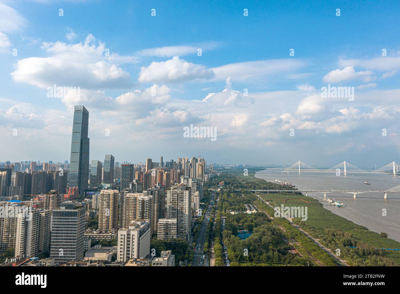 An aerial view of a bustling metropolis of Wuhan, China Stock Photo - Alamy