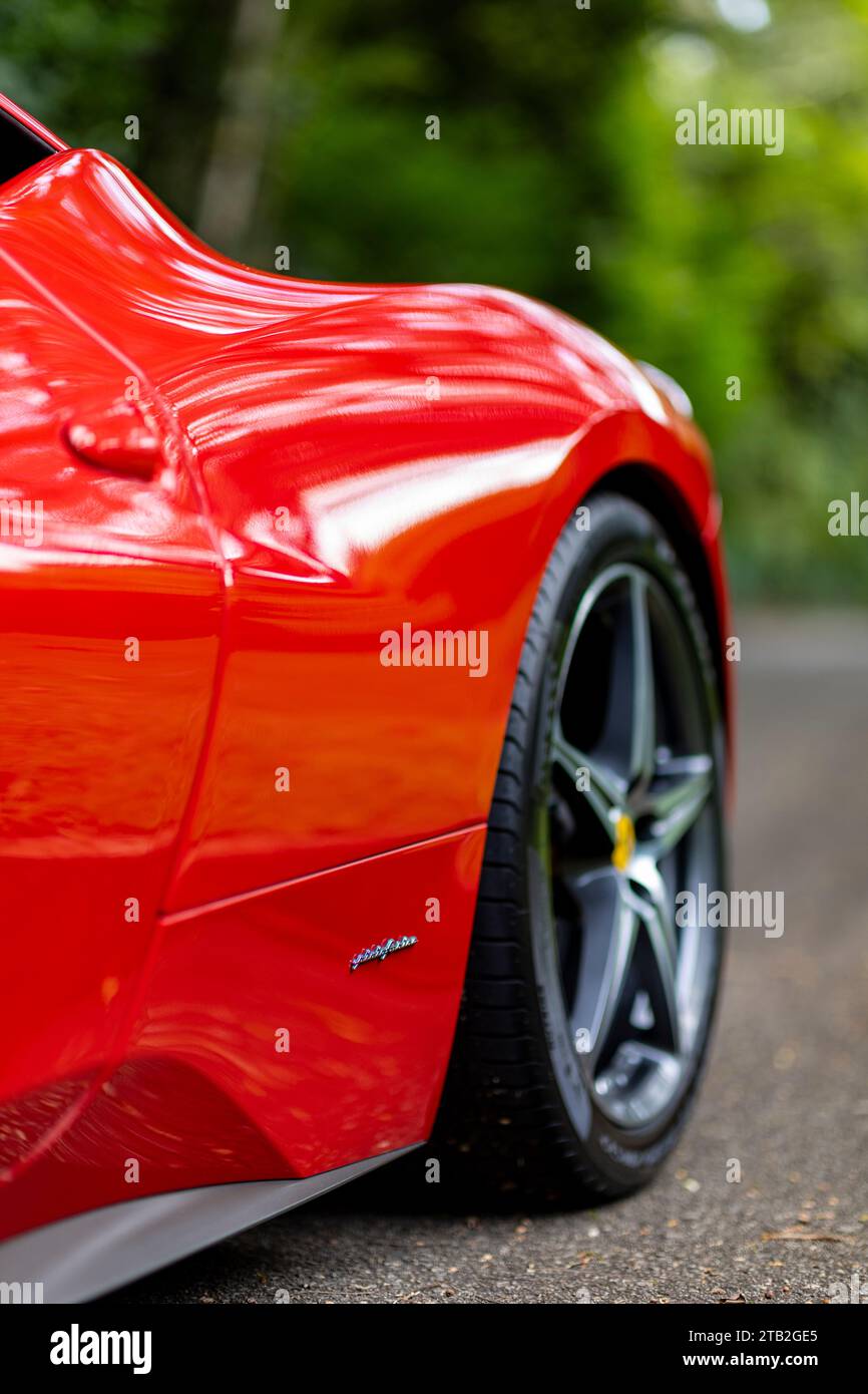 Ferrari 458 Italia red coupe super sports car Stock Photo - Alamy