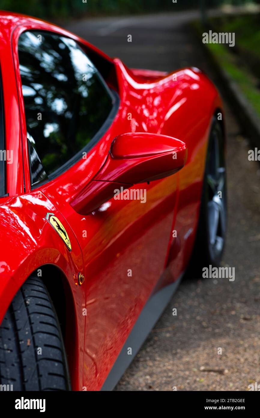 Ferrari 458 Italia red coupe super sports car Stock Photo - Alamy
