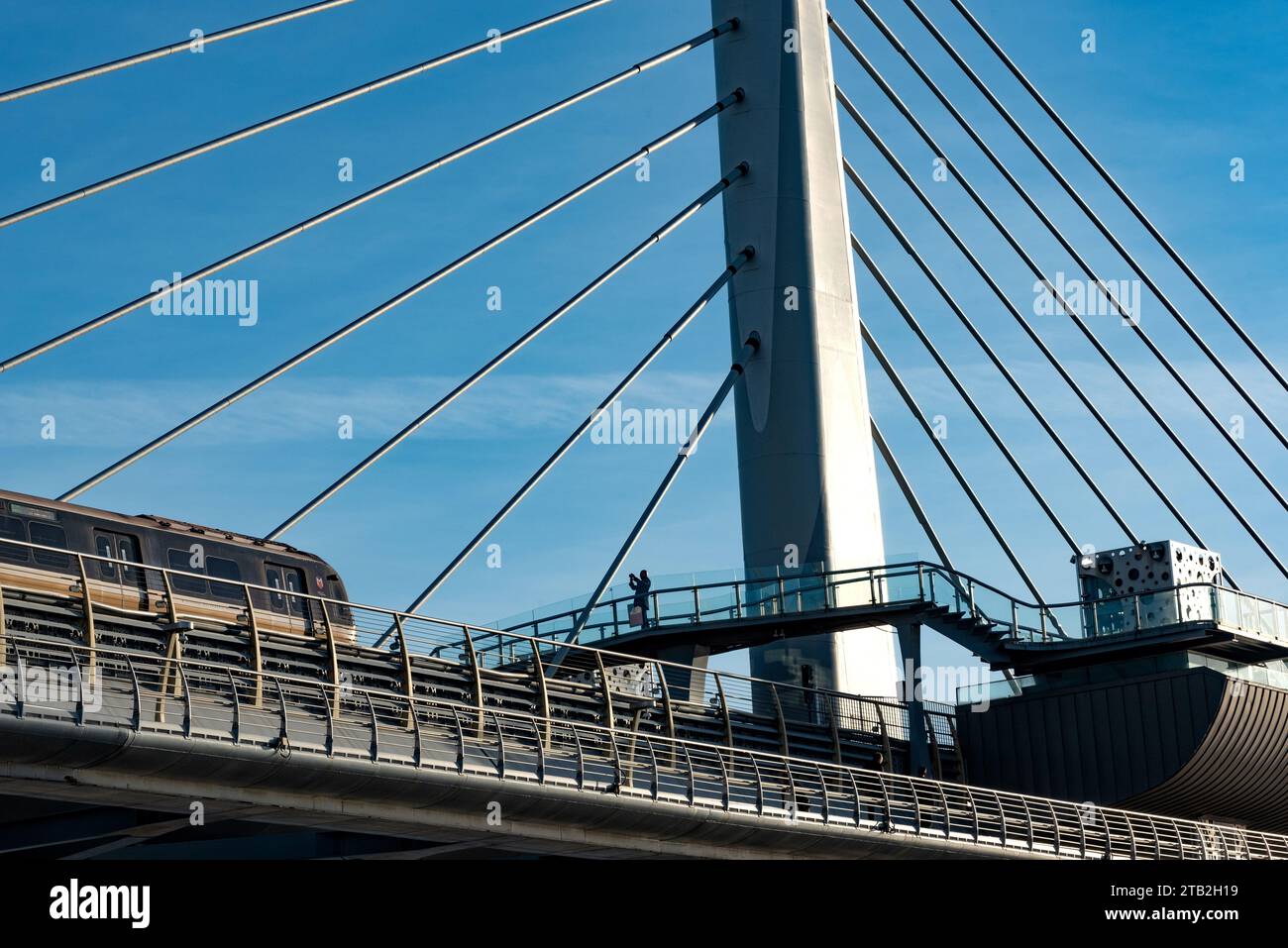 Istanbul, Turkey. November 14th 2023 Golden Horn Metro Bridge or Halic ...