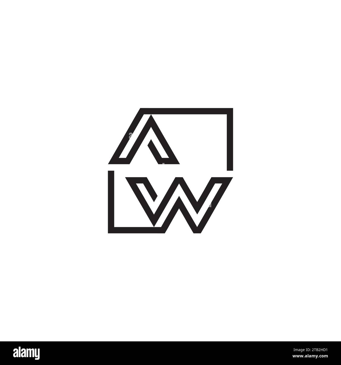 Aw font vector vectors hi-res stock photography and images - Alamy