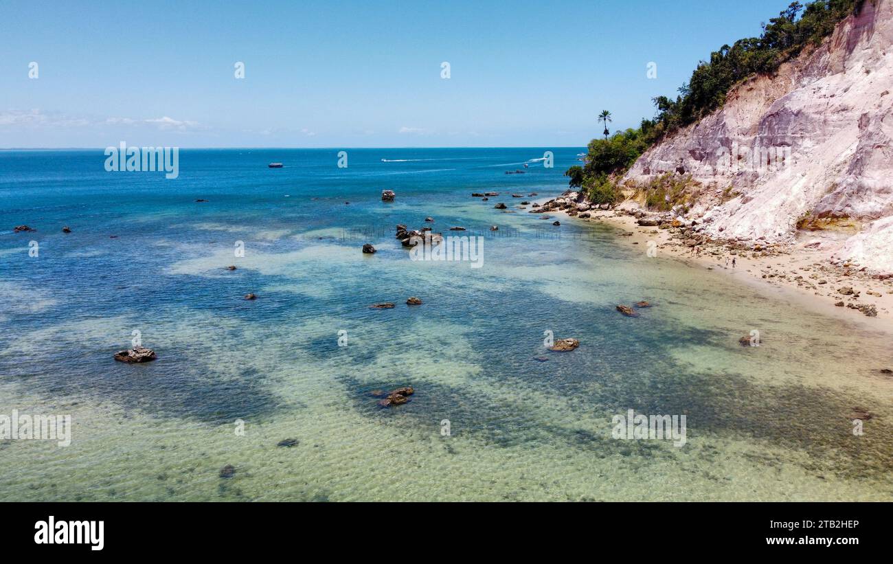 Morro de Sao Paolo coast in Brazil. Ocean view, Natural pools ...