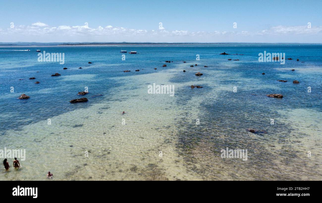 Morro de Sao Paolo coast in Brazil. Ocean view, Natural pools ...