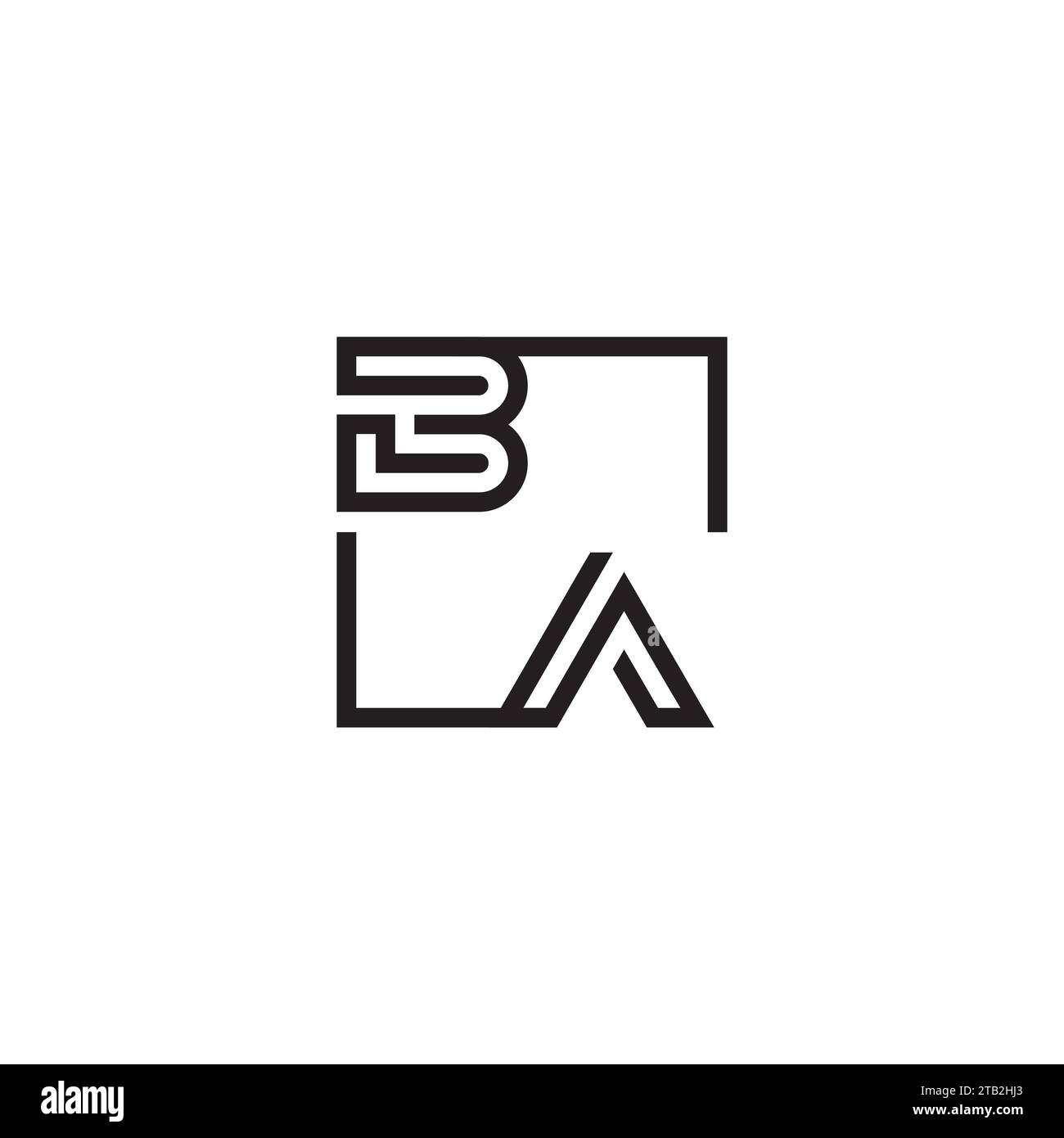 Ba initial logo hi-res stock photography and images - Alamy