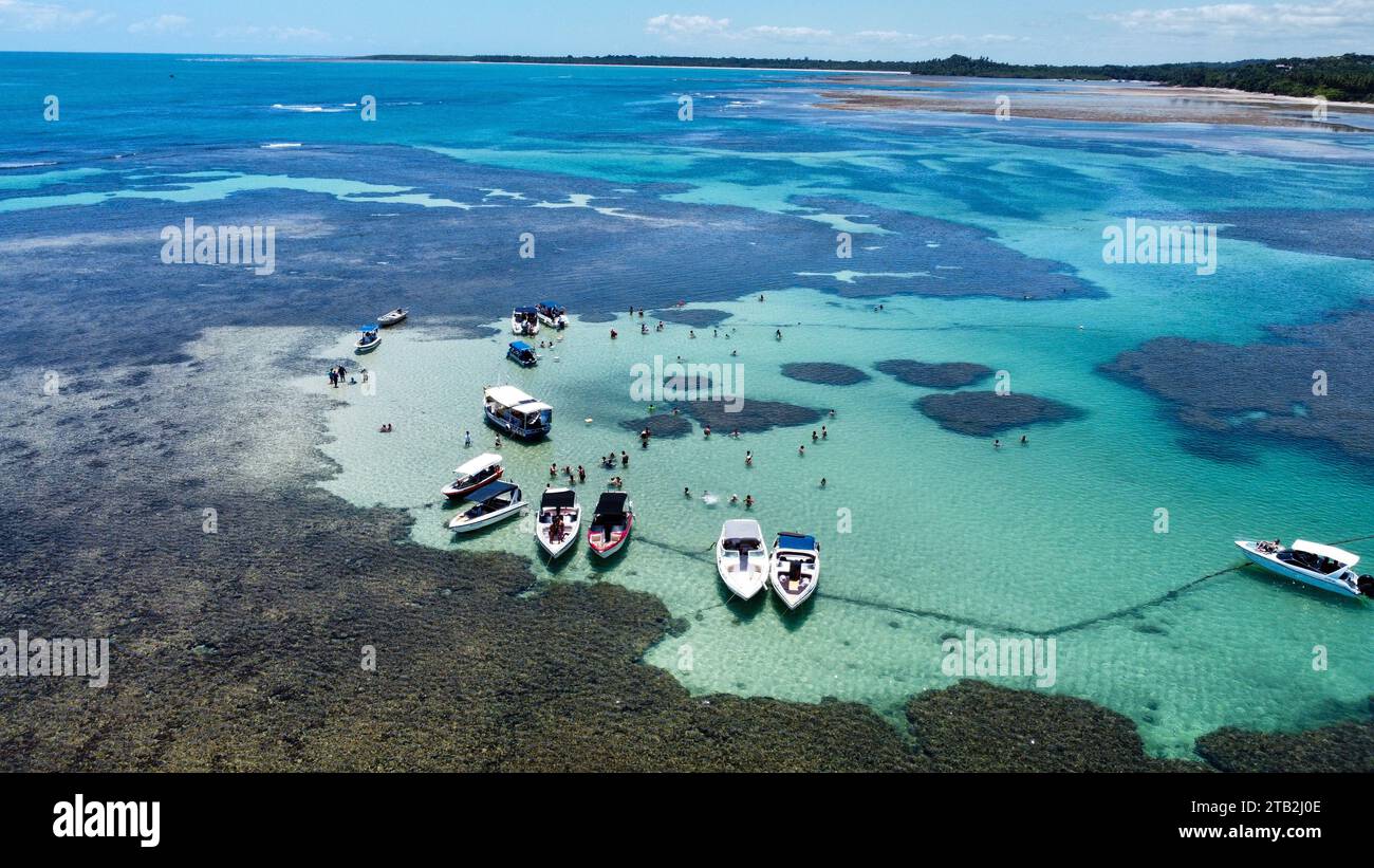Morro de Sao Paolo coast in Brazil. Ocean view, Natural pools ...