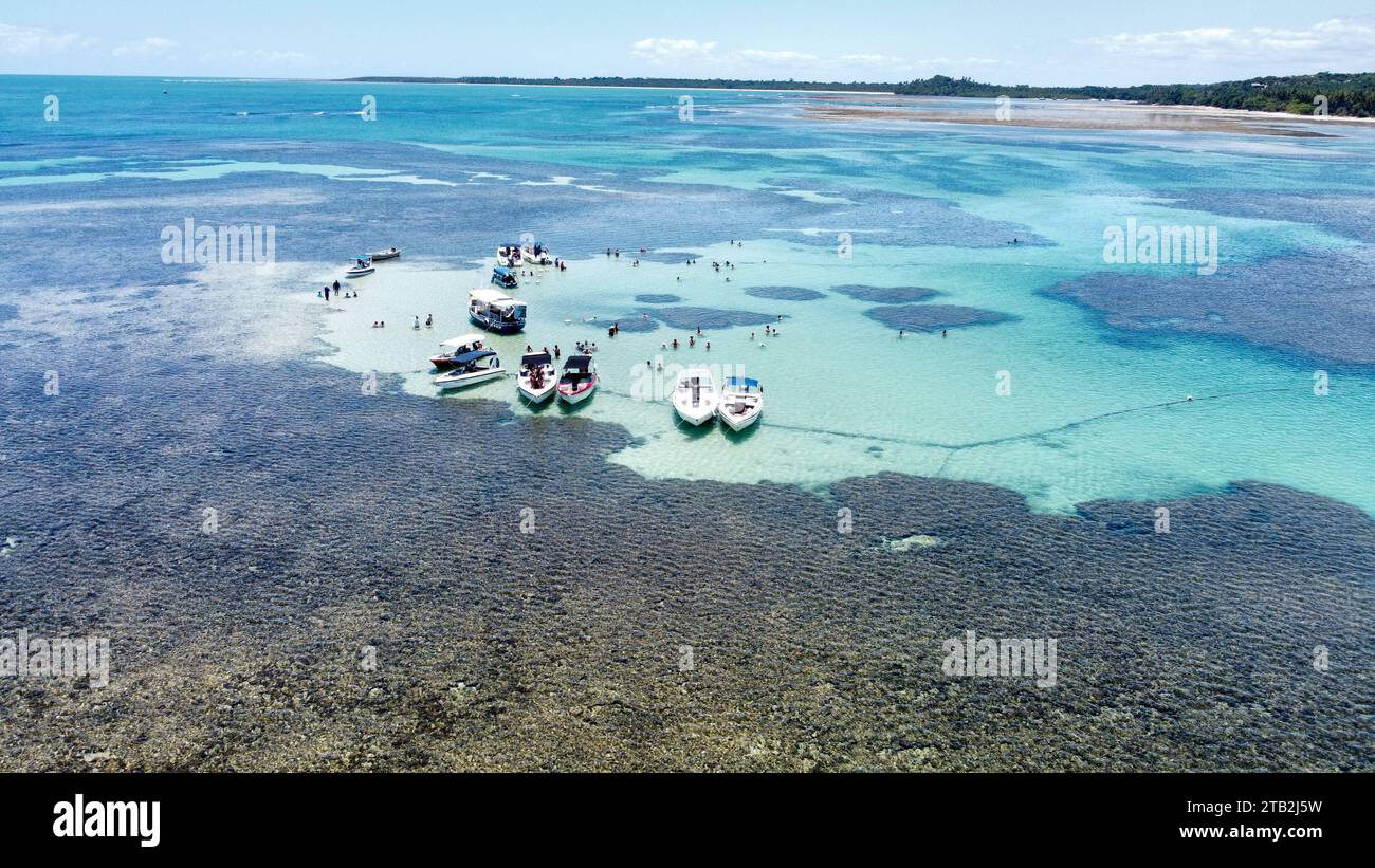 Morro de Sao Paolo coast in Brazil. Ocean view, Natural pools ...