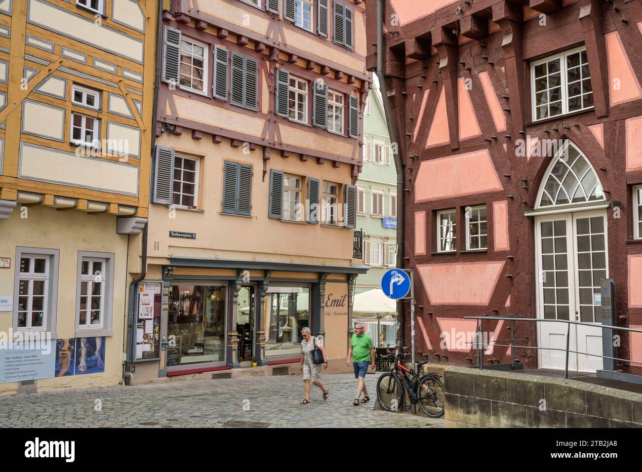 Rückseite, Altes Rathaus, Rathausplatz, Altstadt, Esslingen, Baden ...