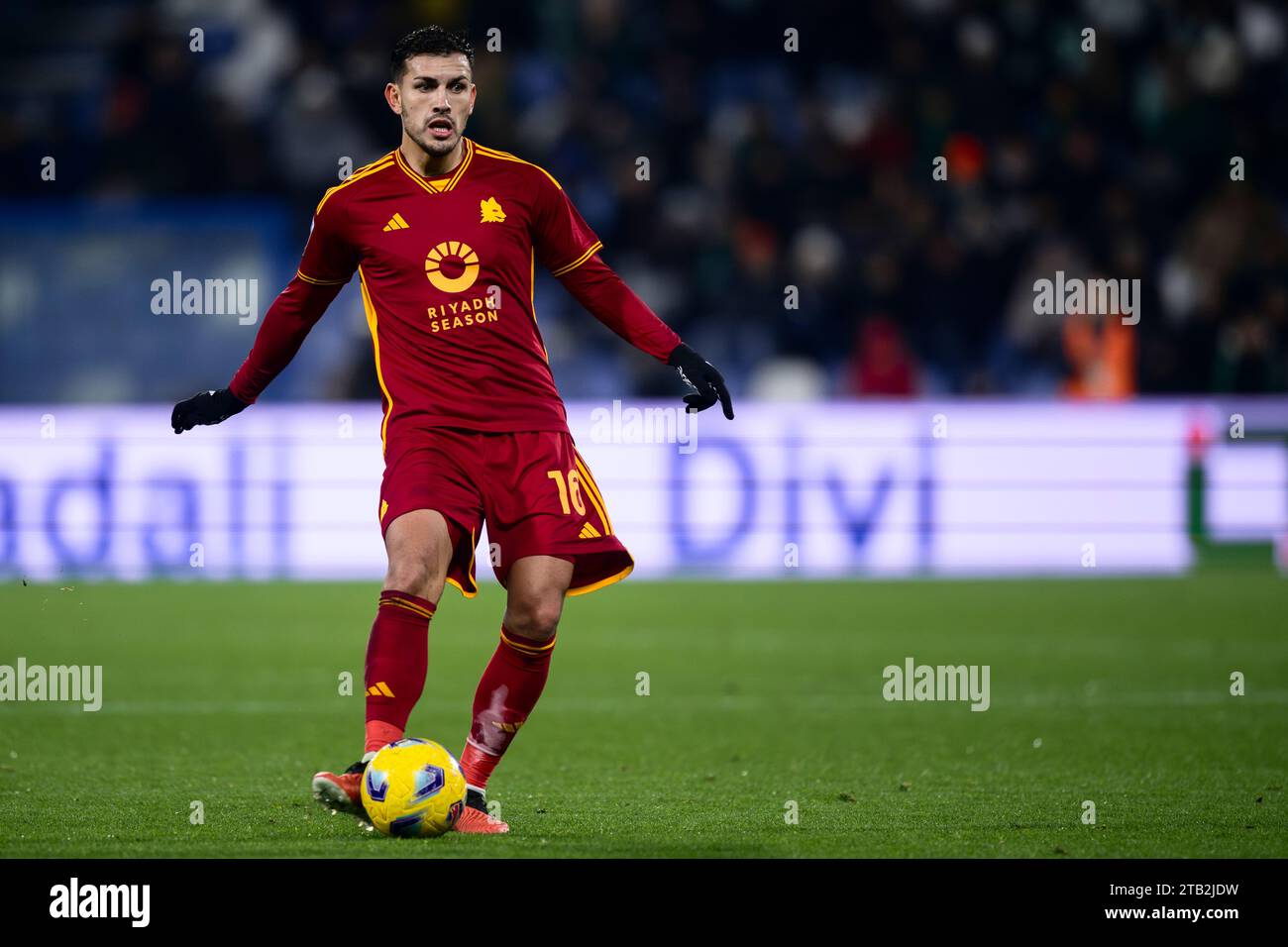 Reggio Emilia, Italy. 3 December 2023. Leandro Paredes of AS Roma in ...