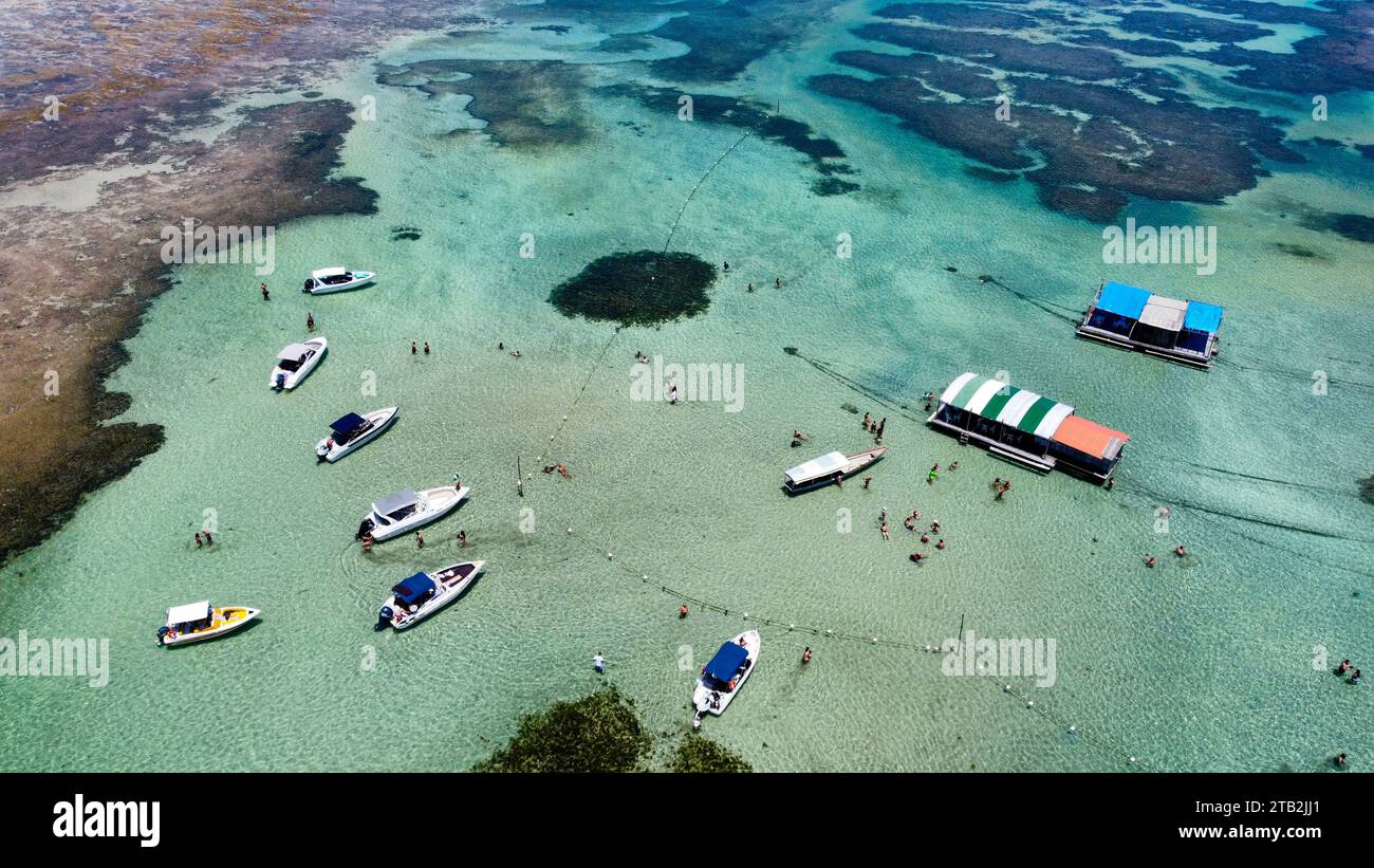 Morro de Sao Paolo coast in Brazil. Ocean view, Natural pools ...