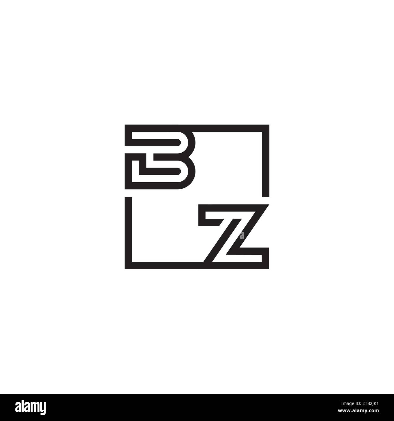 BZ initial logo letters in high quality professional design that will print well across any ...