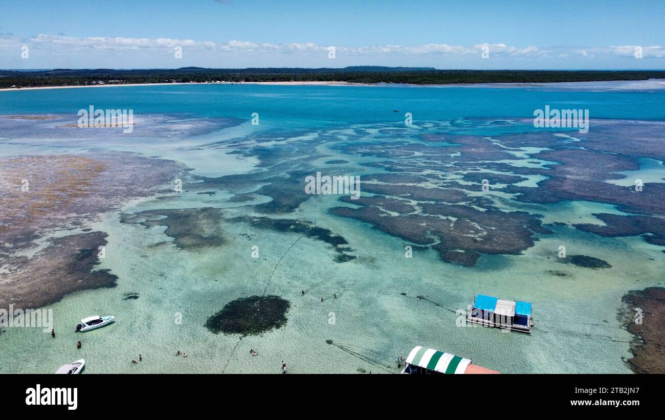 Morro de Sao Paolo coast in Brazil. Ocean view, Natural pools ...