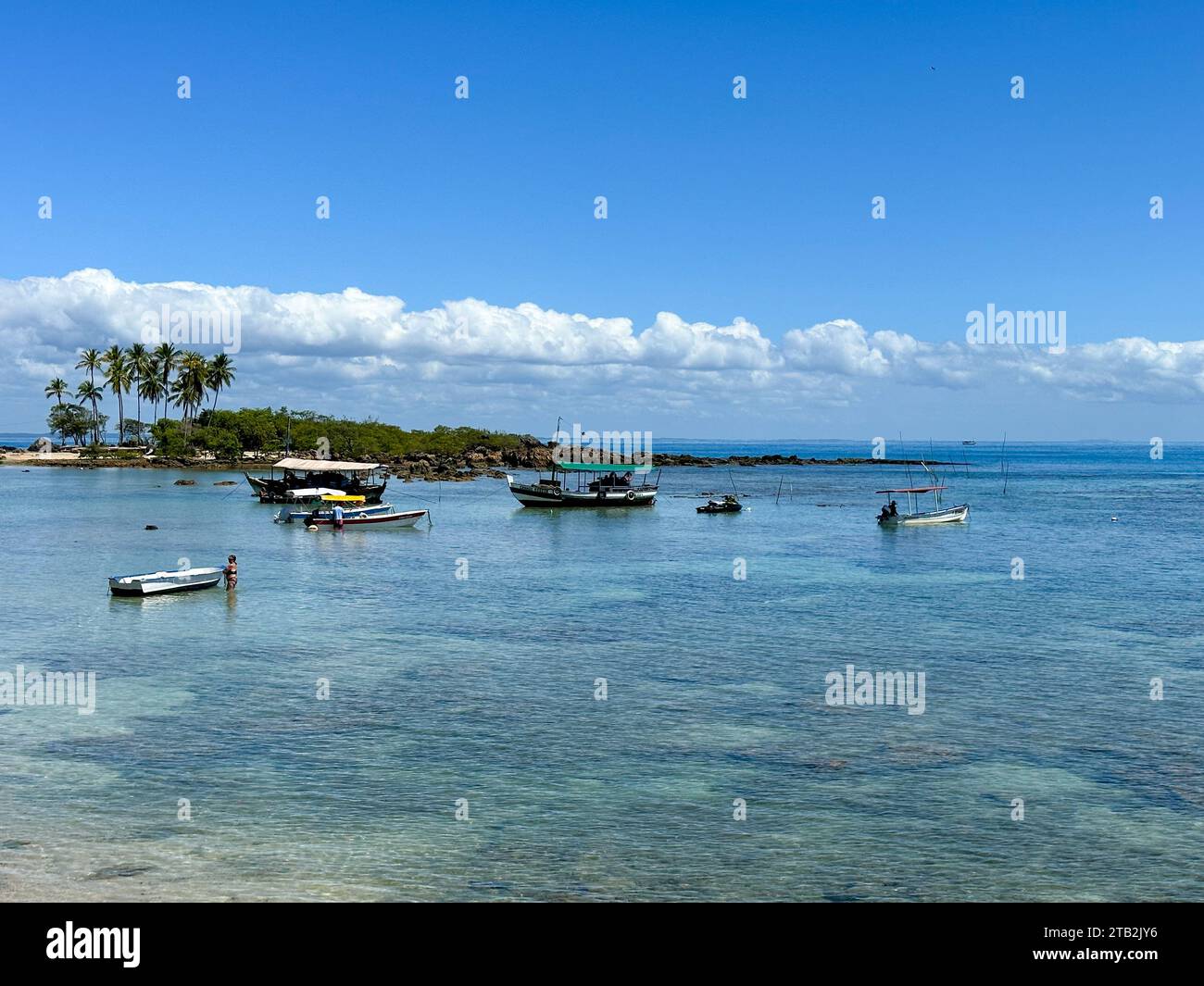 Morro de Sao Paolo coast in Brazil. Ocean view, Natural pools ...