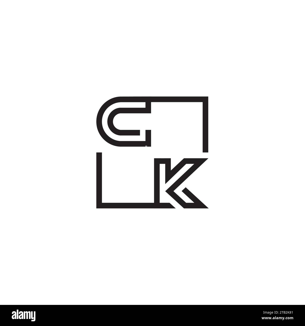 CK initial logo letters in high quality professional design that will ...