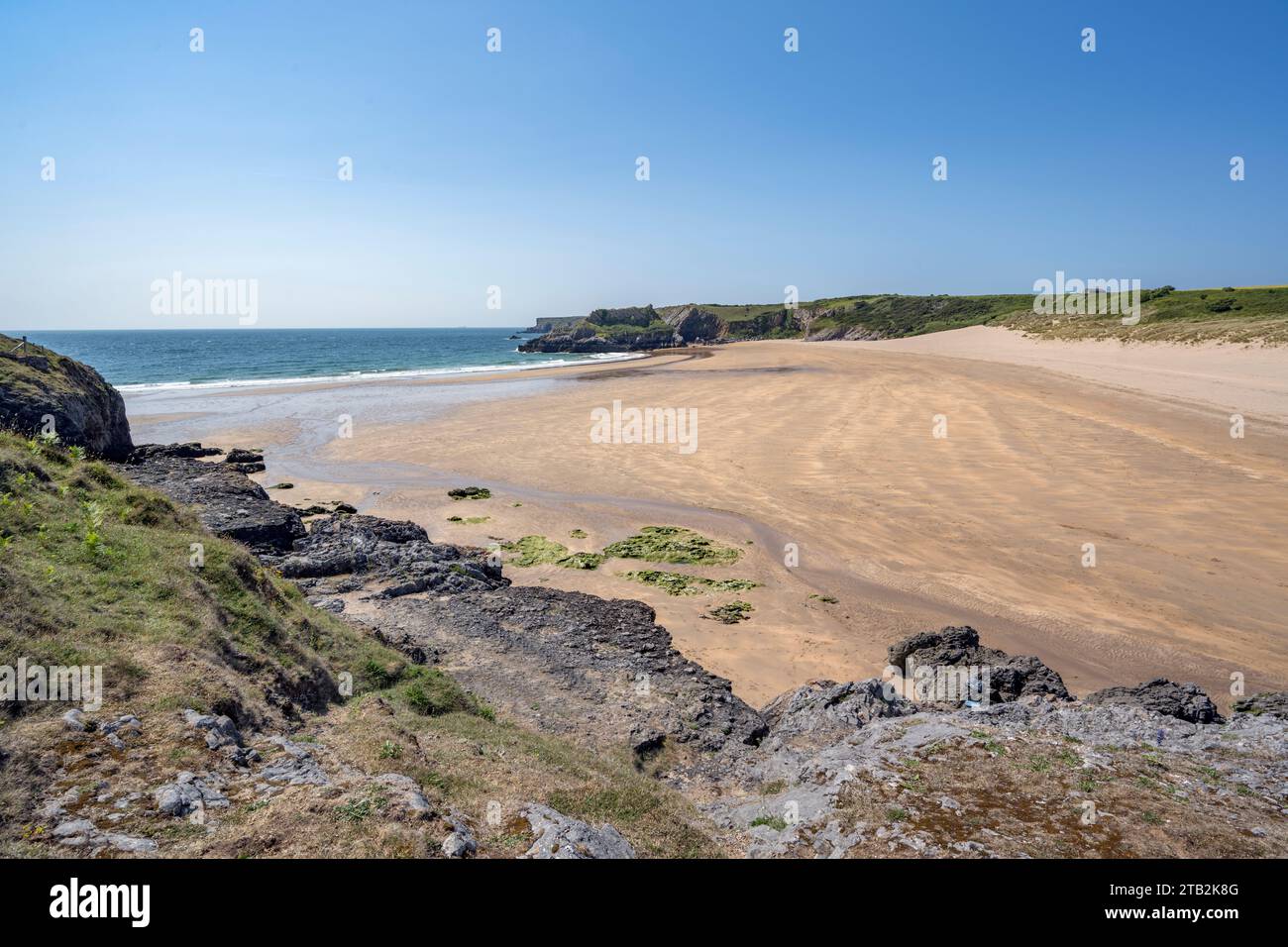 Broad Haven beach view from cliff top in South Wales Stock Photo - Alamy