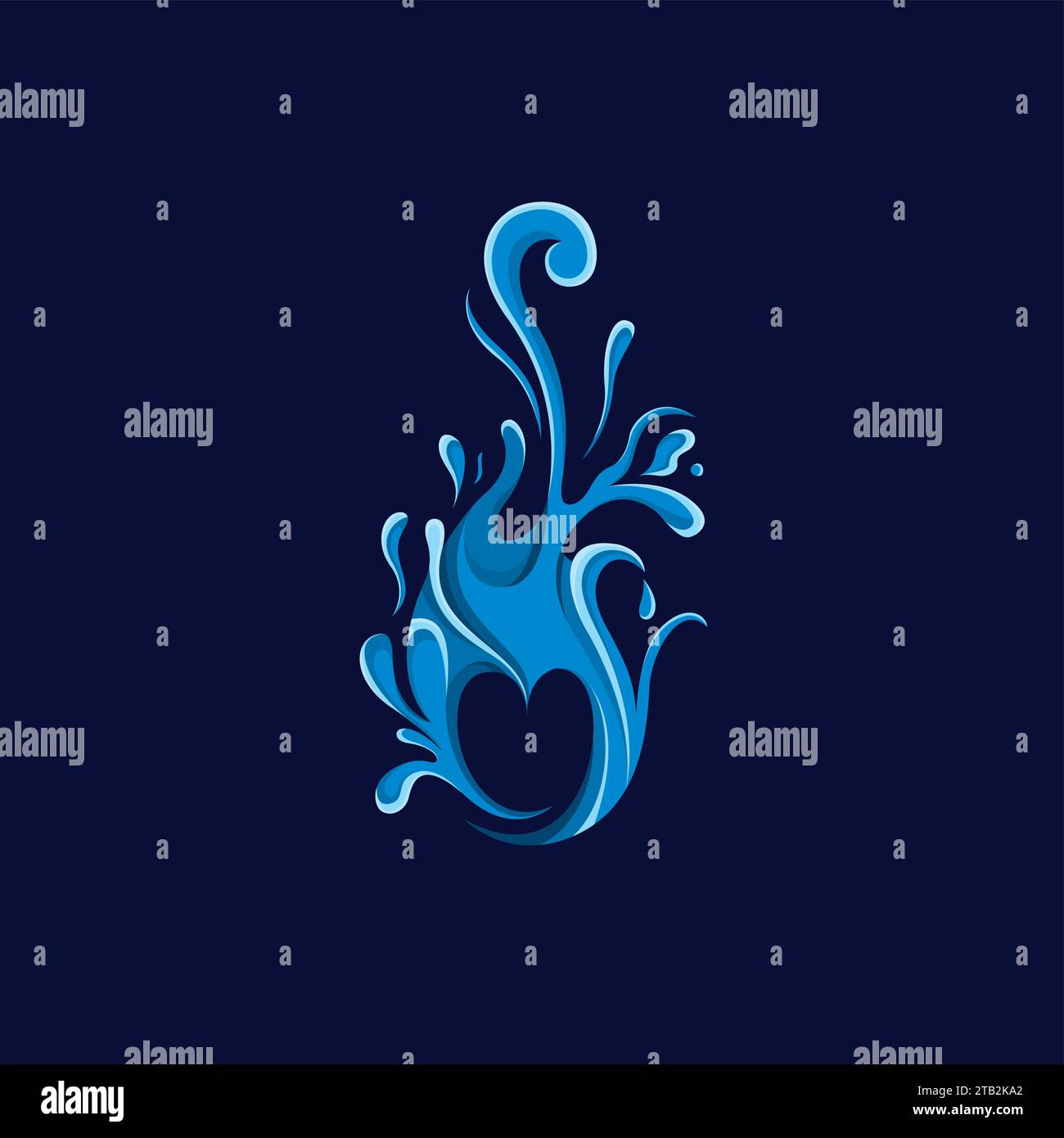 love water splash logo. water abstract vector illustration. water art ...