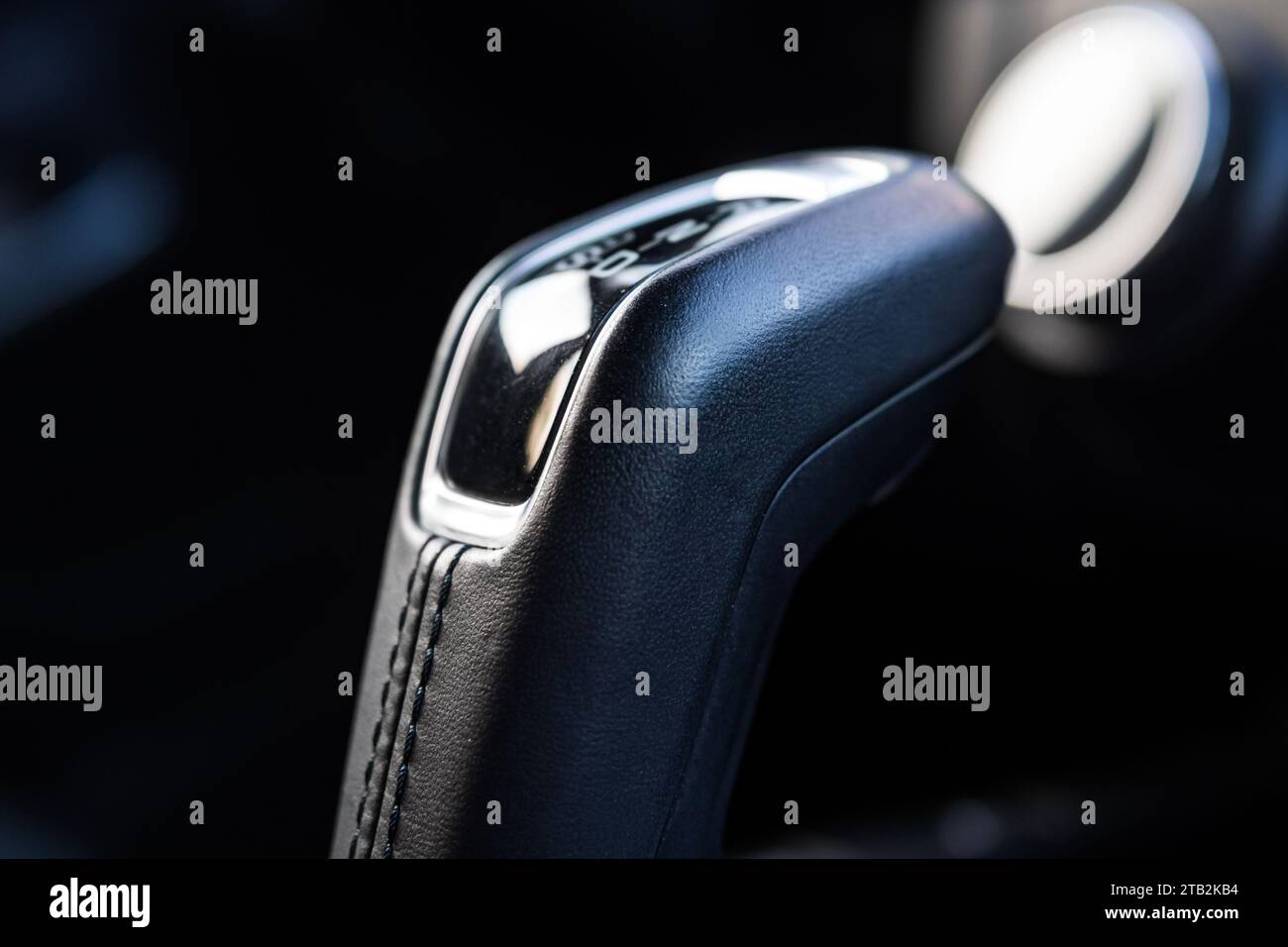 close up of car gear stick selector. Modern Automatic Transmission in ...