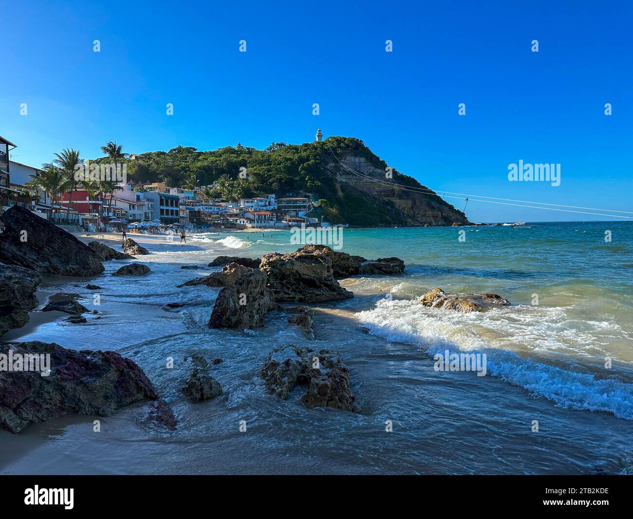 Morro de Sao Paolo coast in Brazil. Ocean view, Natural pools ...
